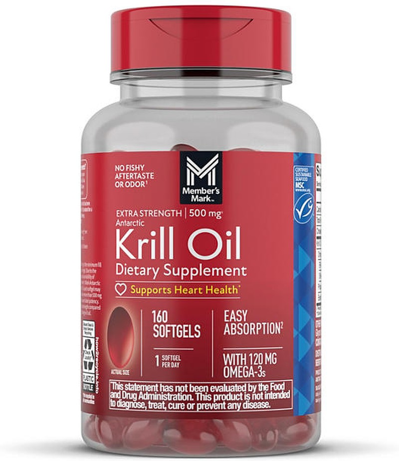 Extra Strength Antarctic Pure Omega-3 Krill Oil, 500 mg, 160 ct.